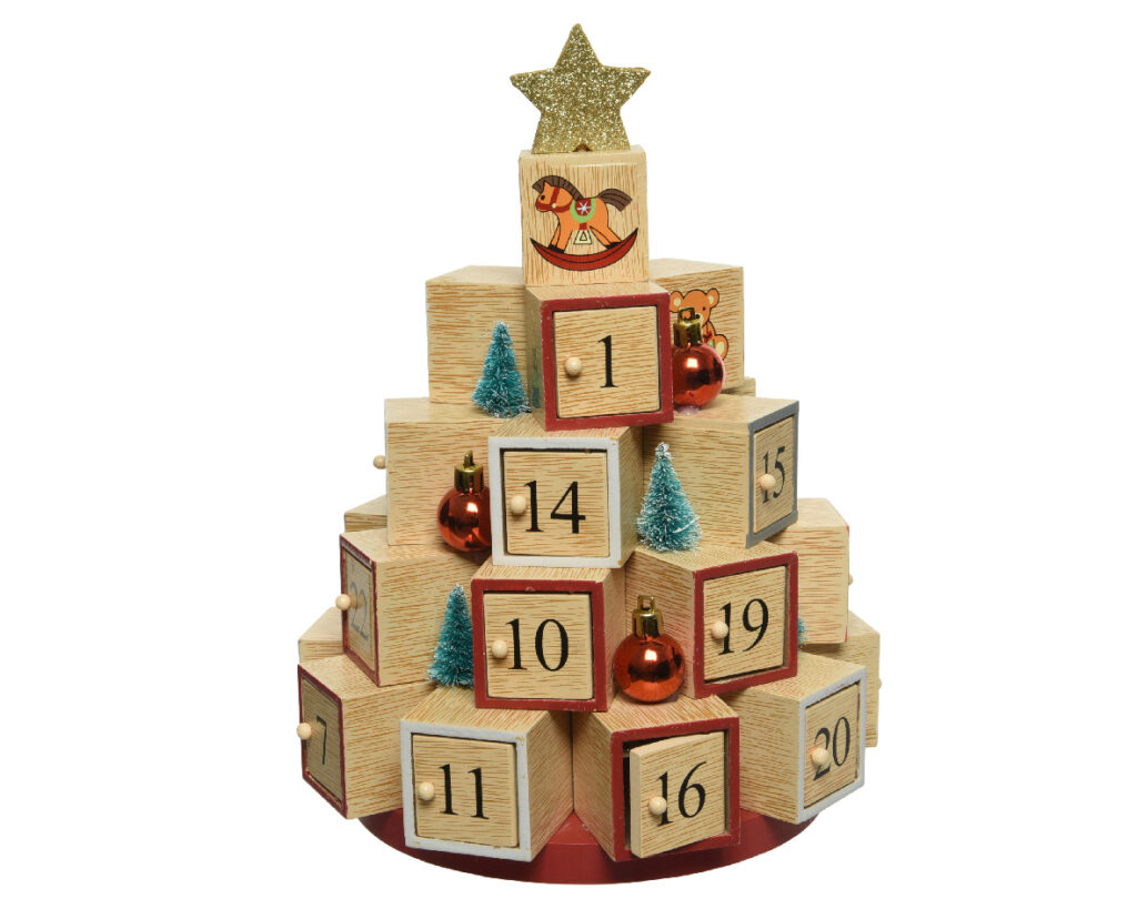 Christmas Wooden Tower Countdown Calendar – Wehbeh Land