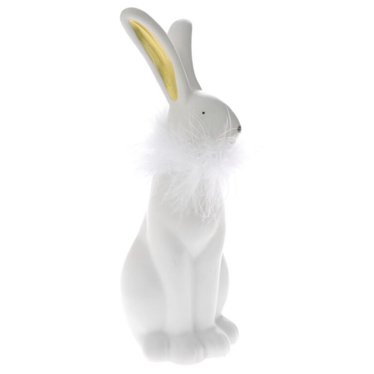 White Ceramic Rabbit – Wehbeh Land